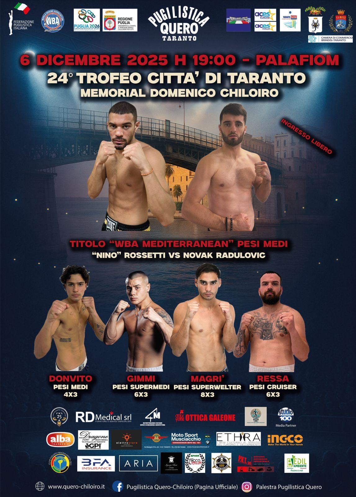 Boxe tarantina: Francesco Magrì nell’international contest del Trofeo ...